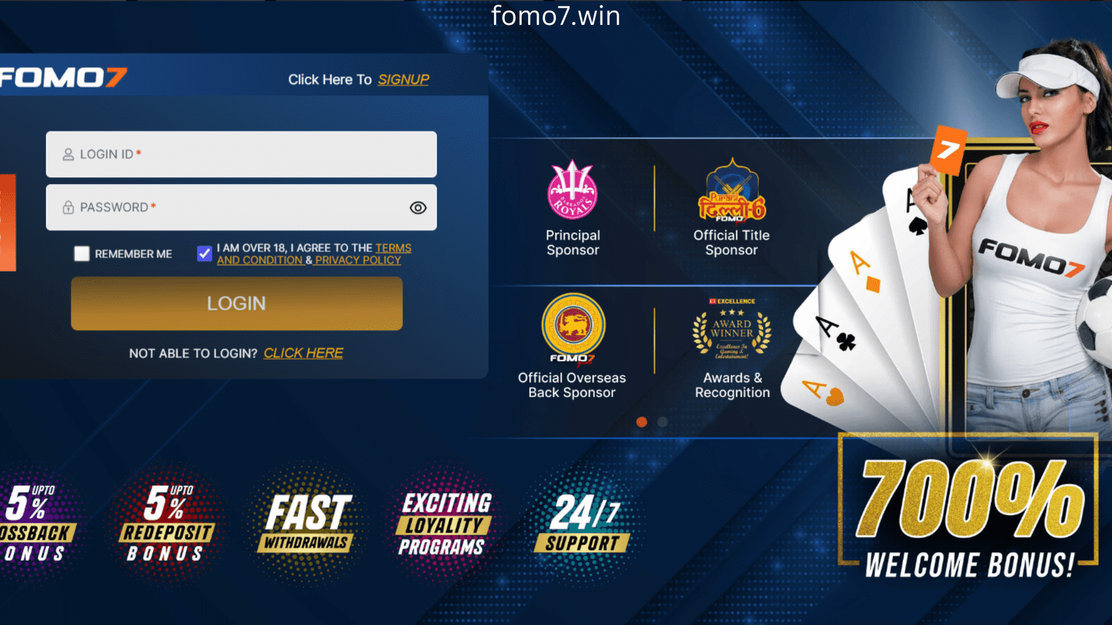 FOMO7 - Best platform for betting on sports & casino games.